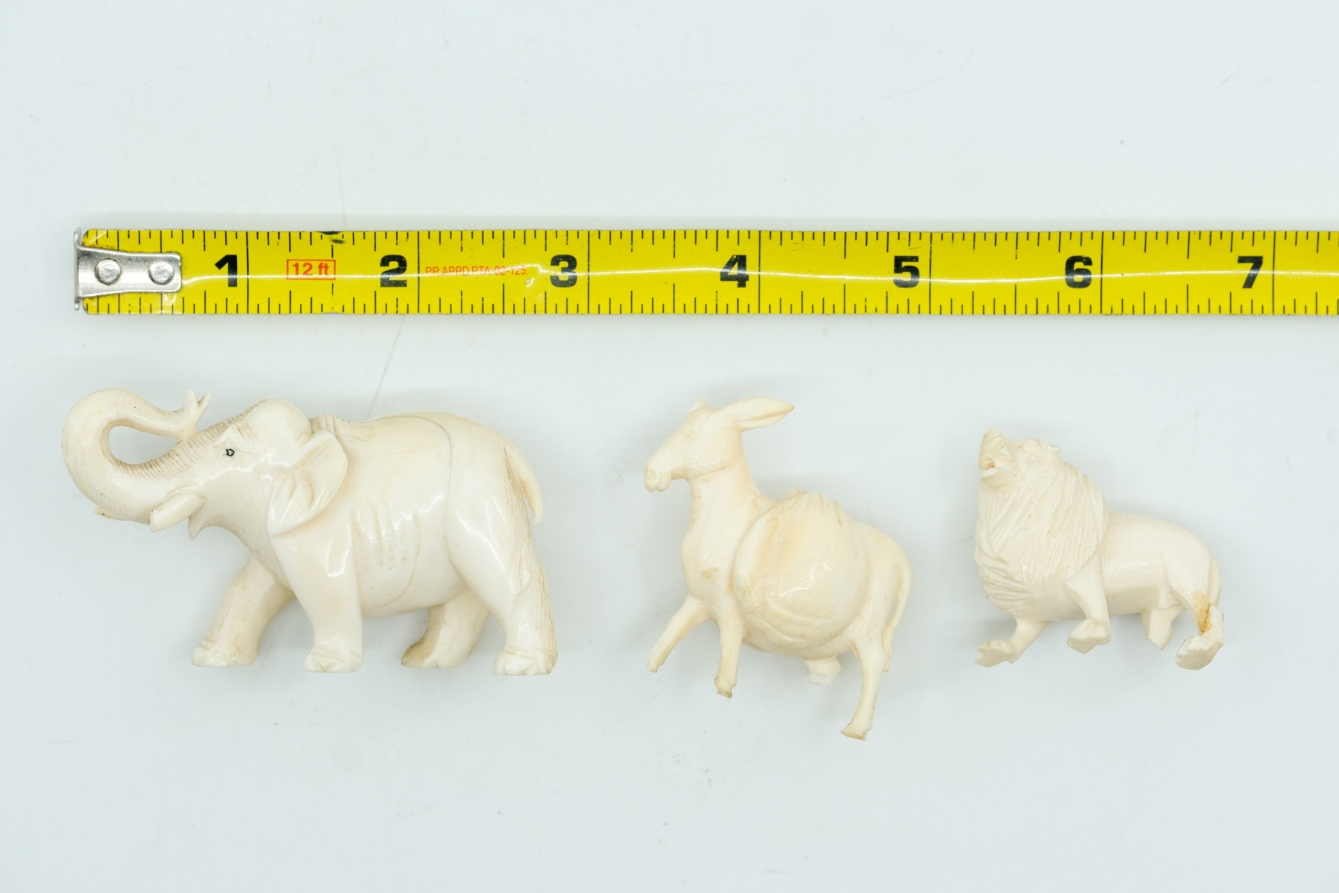 Ivory | ANTIQUE PRE-BAN IVORY CARVED MINIATURE ANIMALS | MutualArt