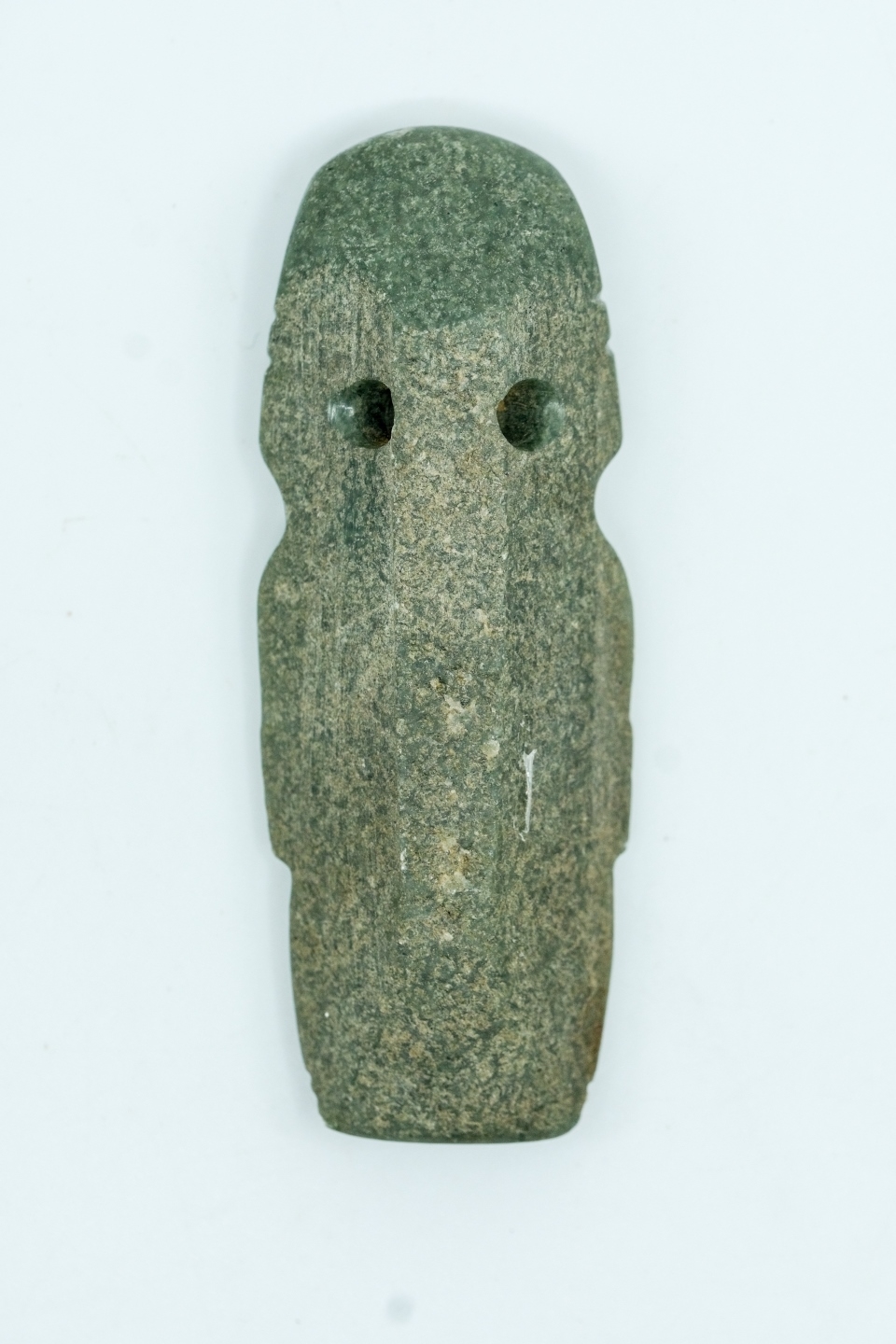 Human | PRE-COLUMBIAN CARVED JADE HUMAN EFFIGY PENDANT | MutualArt