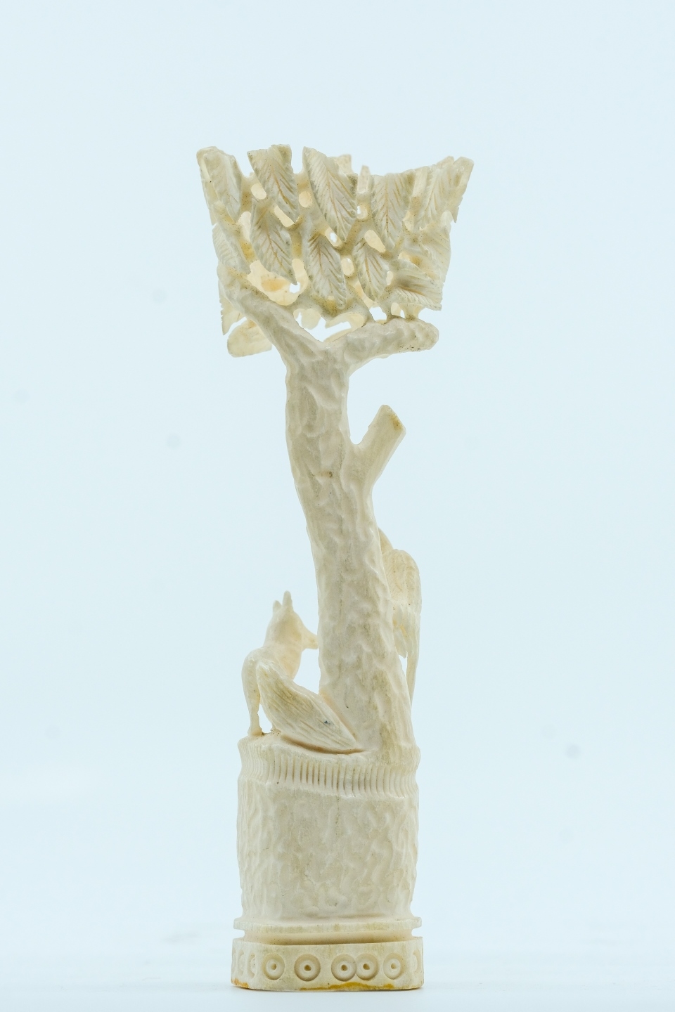 nature | ANTIQUE CARVED BONE STATUE FEATURING NATURE SCENE | MutualArt