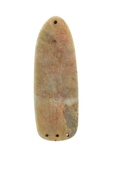 Veins | PRE-COLUMBIAN OLMEC INSCRIBED JADE CELT | MutualArt