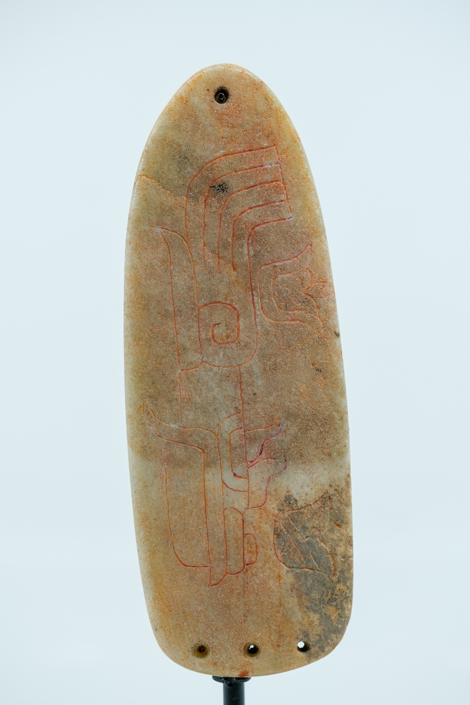Veins | PRE-COLUMBIAN OLMEC INSCRIBED JADE CELT | MutualArt