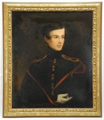 Ambrosini Jerôme | Portrait of a Young Officer | MutualArt