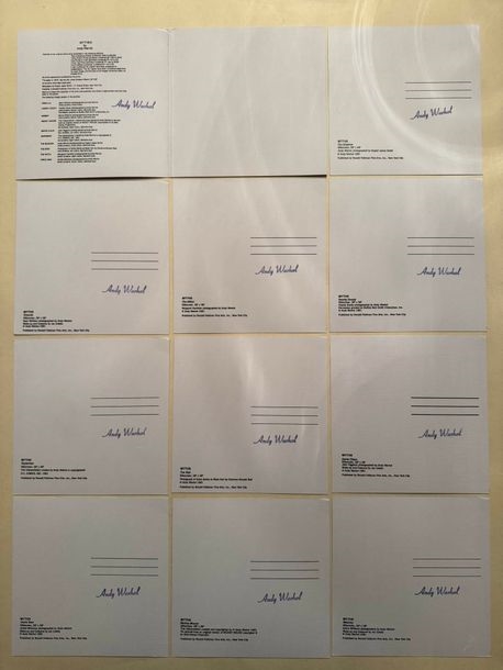 Andy Warhol | Chaque sérigraphies porte une signature 17,5 x 17,5 cm ...