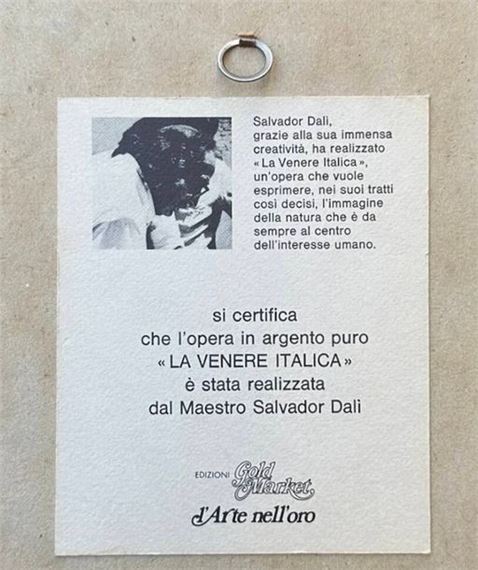 Salvador Dalí | La venere Italica Plaque miniature en argent | MutualArt