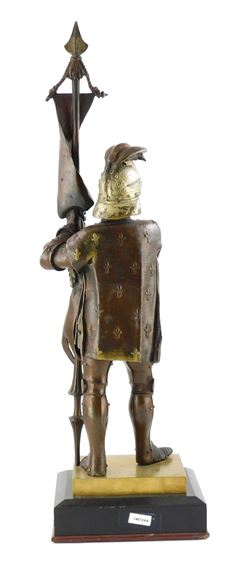 French School, 20th Century | Medieval knight stands with stoic ...
