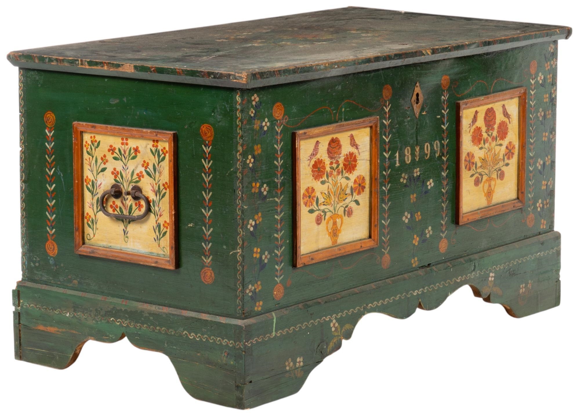 Large | Large Painted Wedding Chest | MutualArt