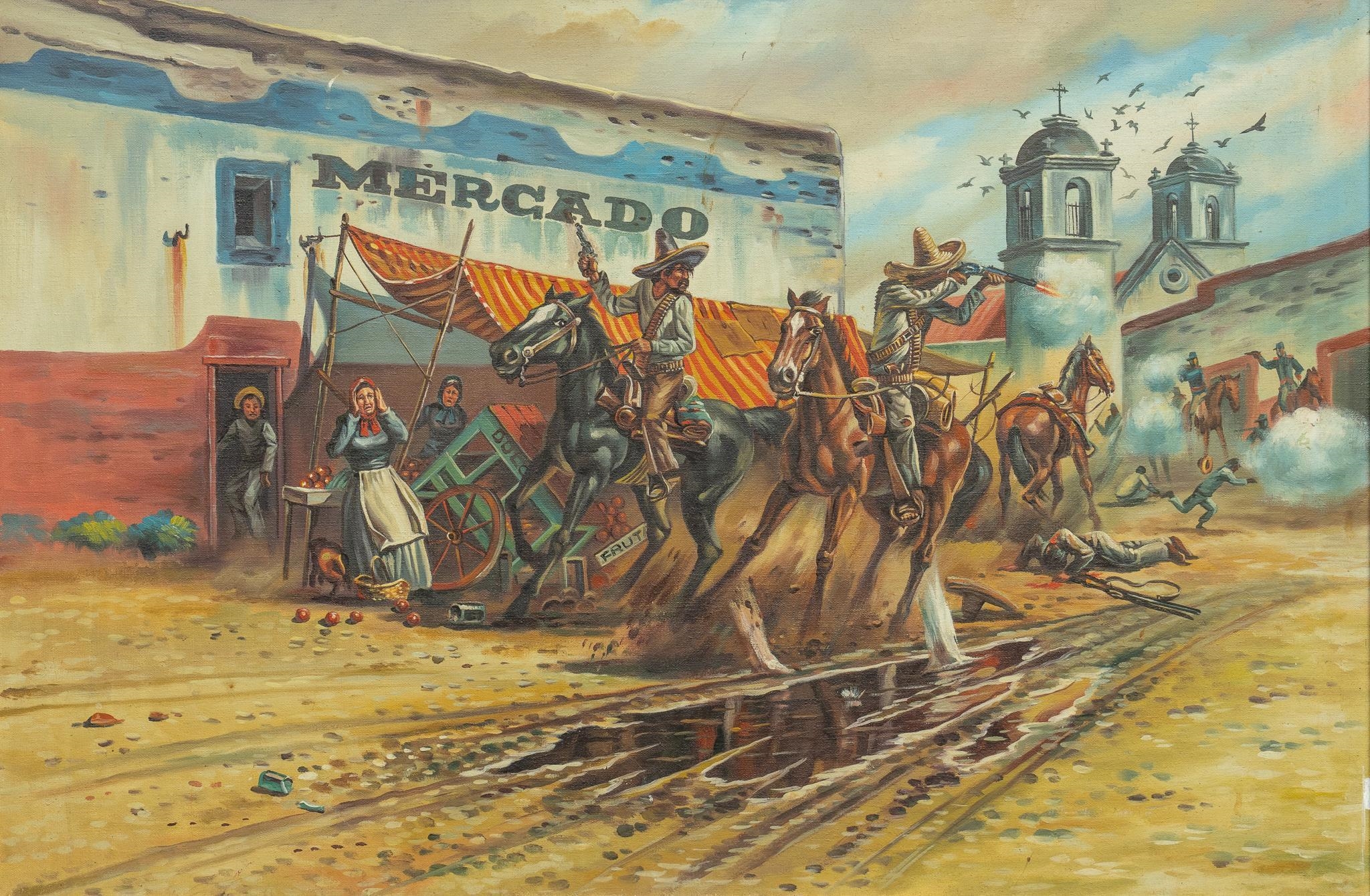 Donald M. Yena | Trouble at the Mercado | MutualArt