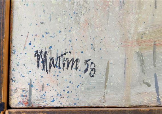 Fred Thomas Martin | Abstract expressionist collage (1958) | MutualArt