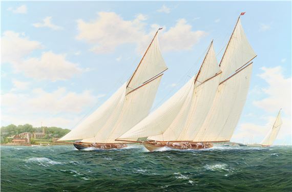 Richard M. Firth | Westward & Britannia Racing off the Royal Yacht ...