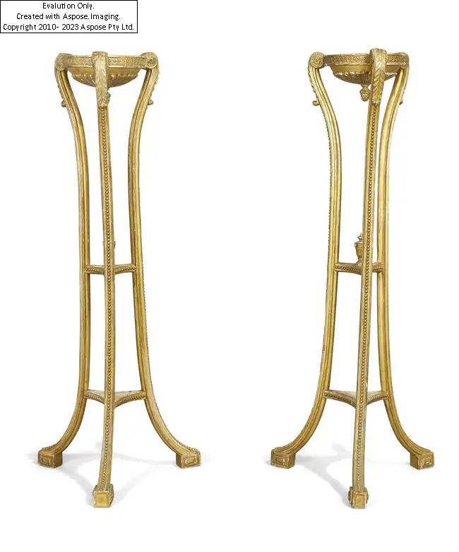 George | each on three beaded splayed legs with acanthus terminals ...