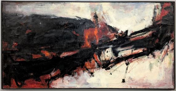 W. Lewis | W. Lewis Abstracted Landscape (1961) | MutualArt