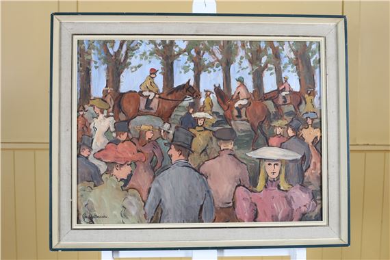 Gladys MacCabe | GLADYS MACCABE Race Day Oil on panel Signed lower left ...