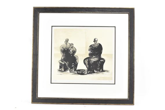 Henry Moore | Henry Moore (British 1898-1986) - Two women bathing a ...