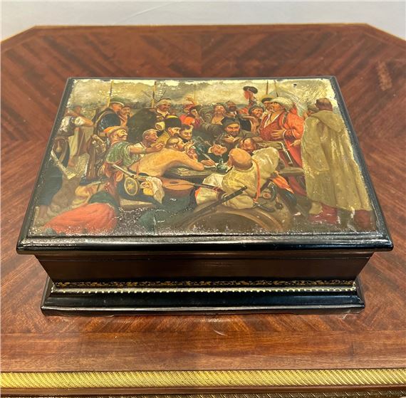 Ilya Repin | A 19TH CENTURY RUSSIAN PAINTED AND LACQUERED BOX (19th ...