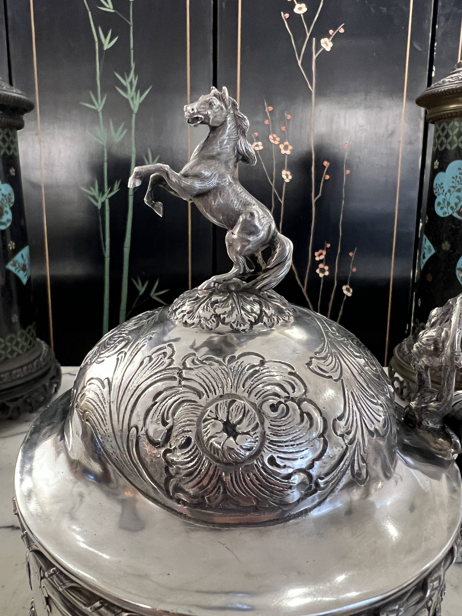 Silver | A LARGE LATE 19TH CENTURY GERMAN SILVER TANKARD DEPICTING ...