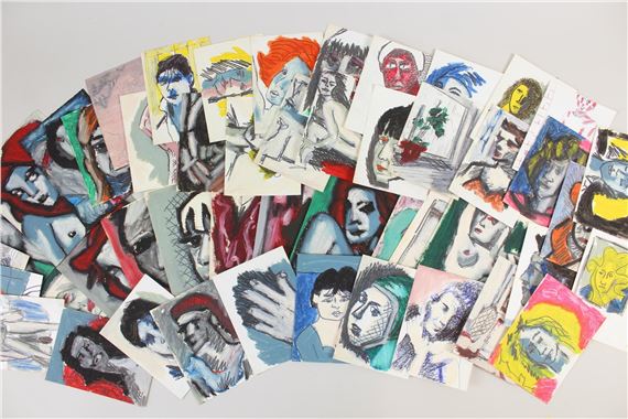 Clark Murray | Group of 46 Clark Murray Portrait Drawings (1966 ...