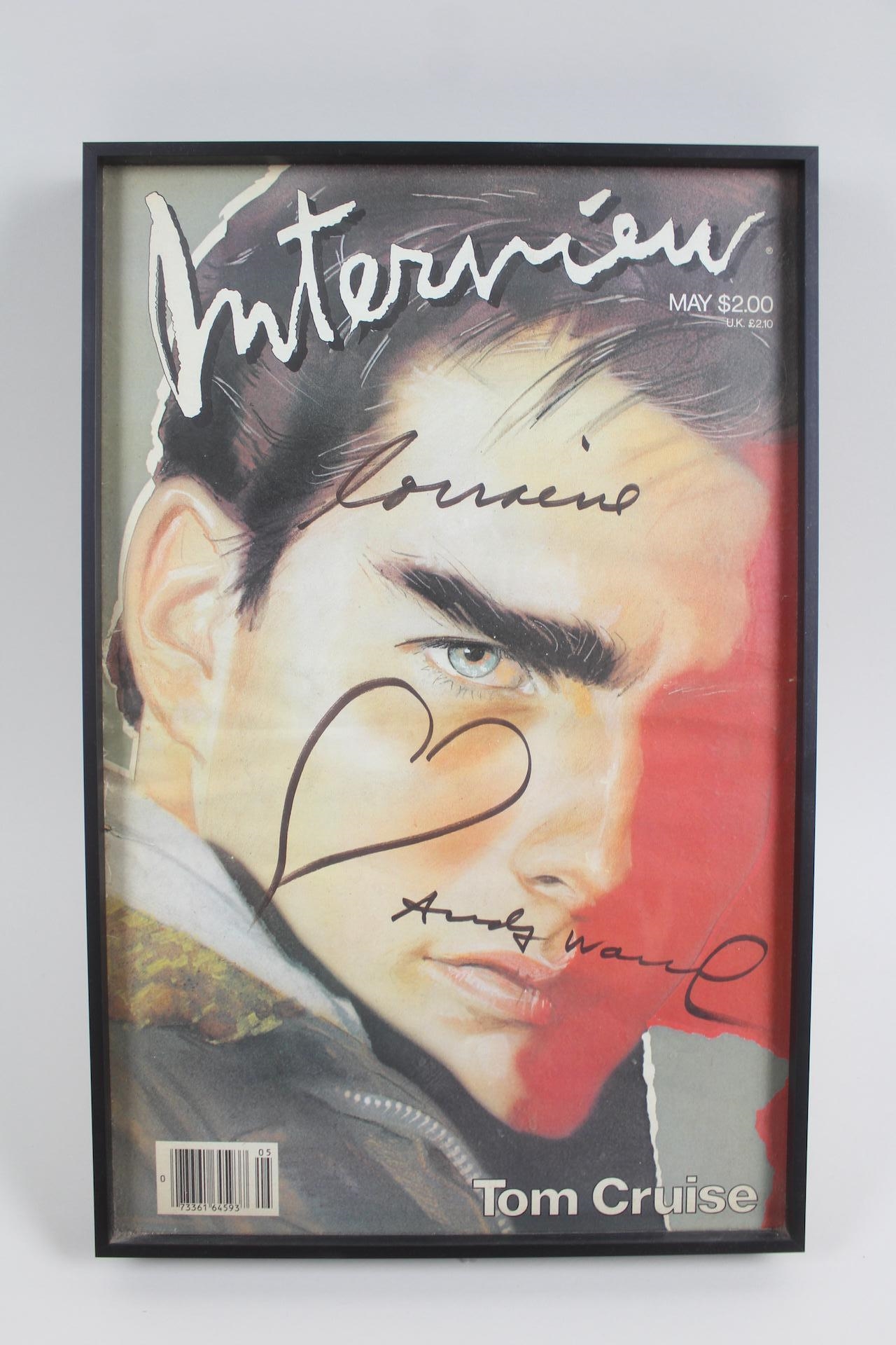 Andy Warhol | Interview Magazine 1986 Tom Cruise, Signed by Andy Warhol ...