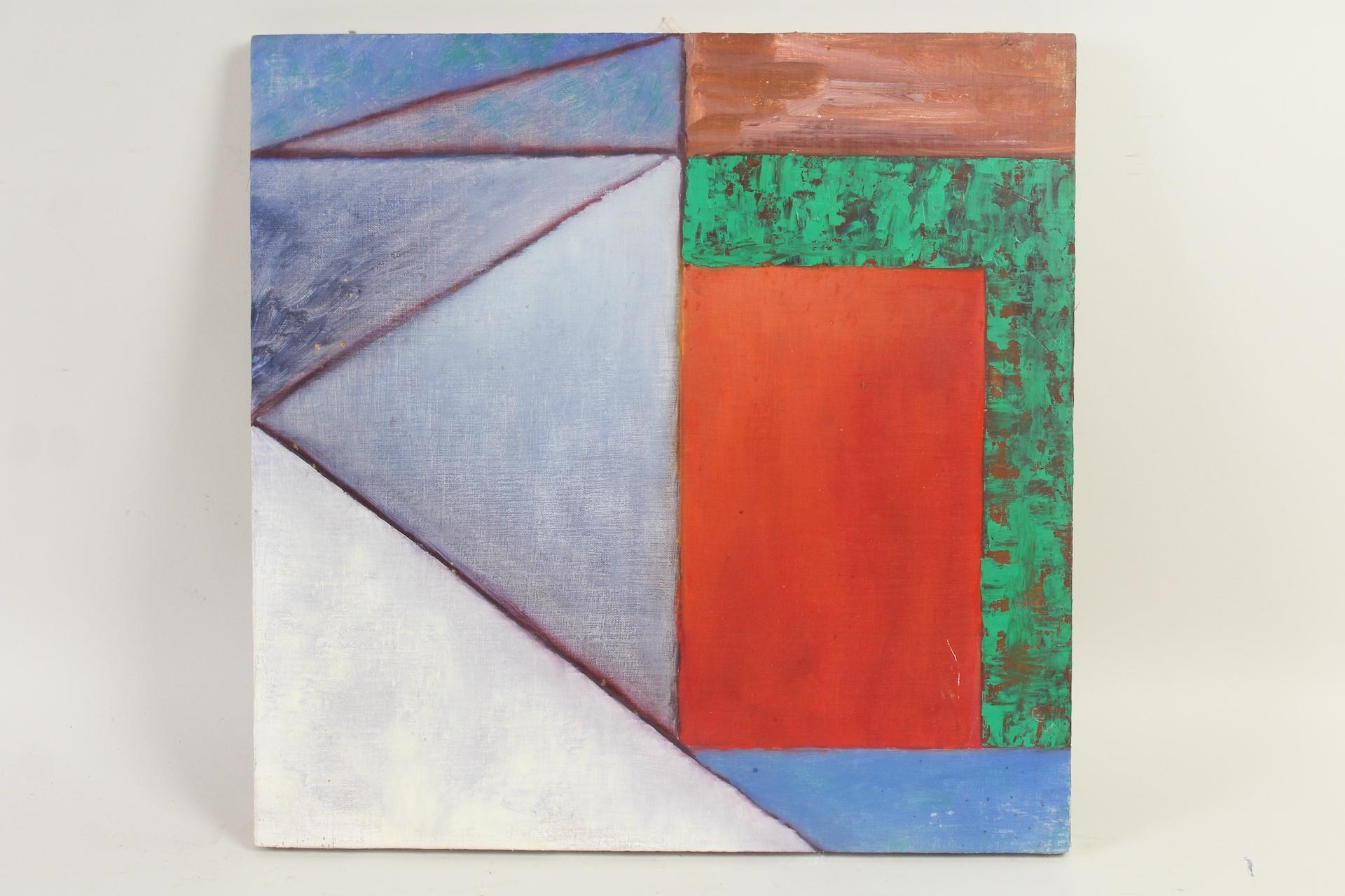 Clark Murray | Pair of Clark Murray Geometric Abstract Paintings (1982 ...