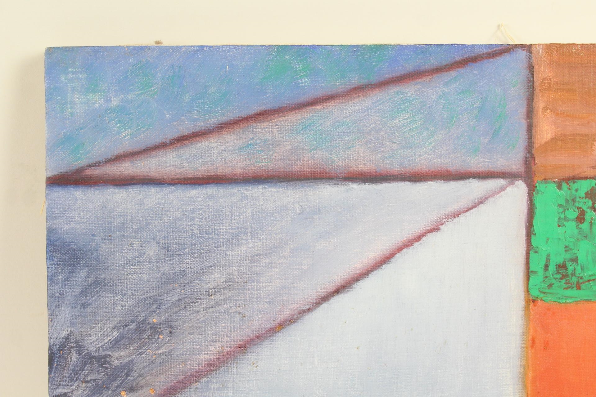 Clark Murray | Pair of Clark Murray Geometric Abstract Paintings (1982 ...