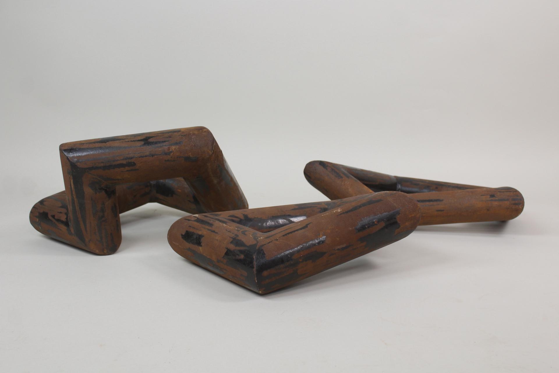 Clark Murray | Clark Murray 3 Piece Metal Abstract Pipes Sculpture ...