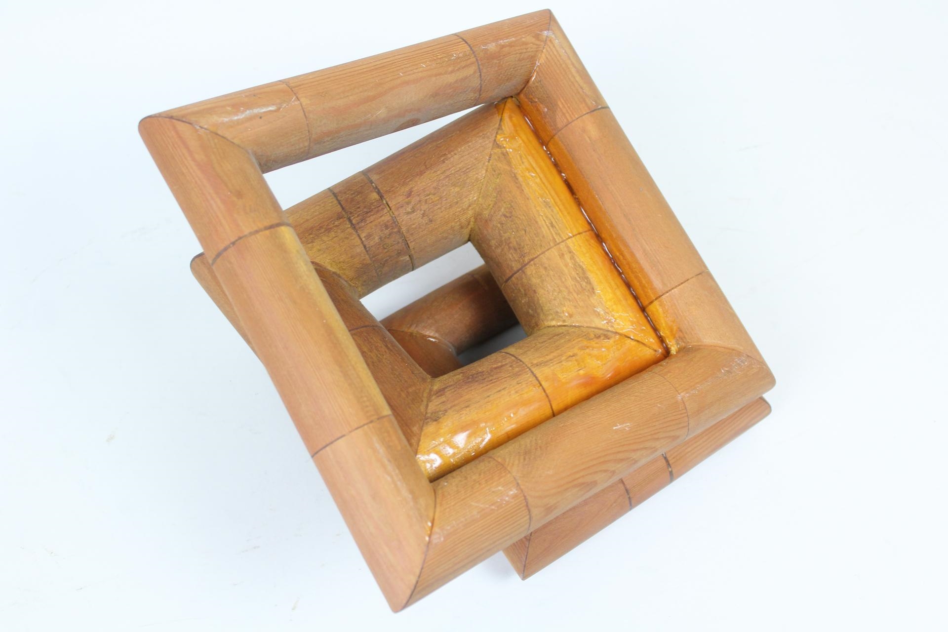 Clark Murray | Clark Murray Wood Abstract Pipes Sculpture (1966 ...