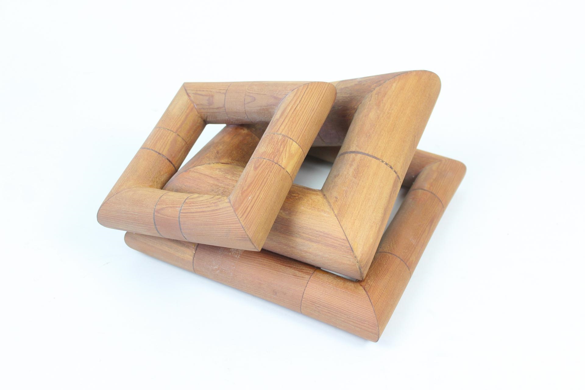 Clark Murray | Clark Murray Wood Abstract Pipes Sculpture (1966 ...