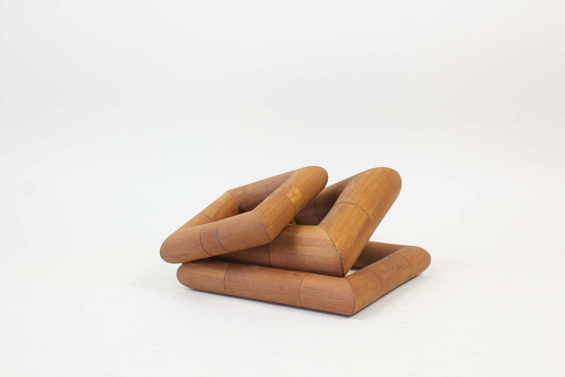 Clark Murray | Clark Murray Wood Abstract Pipes Sculpture (1966 ...