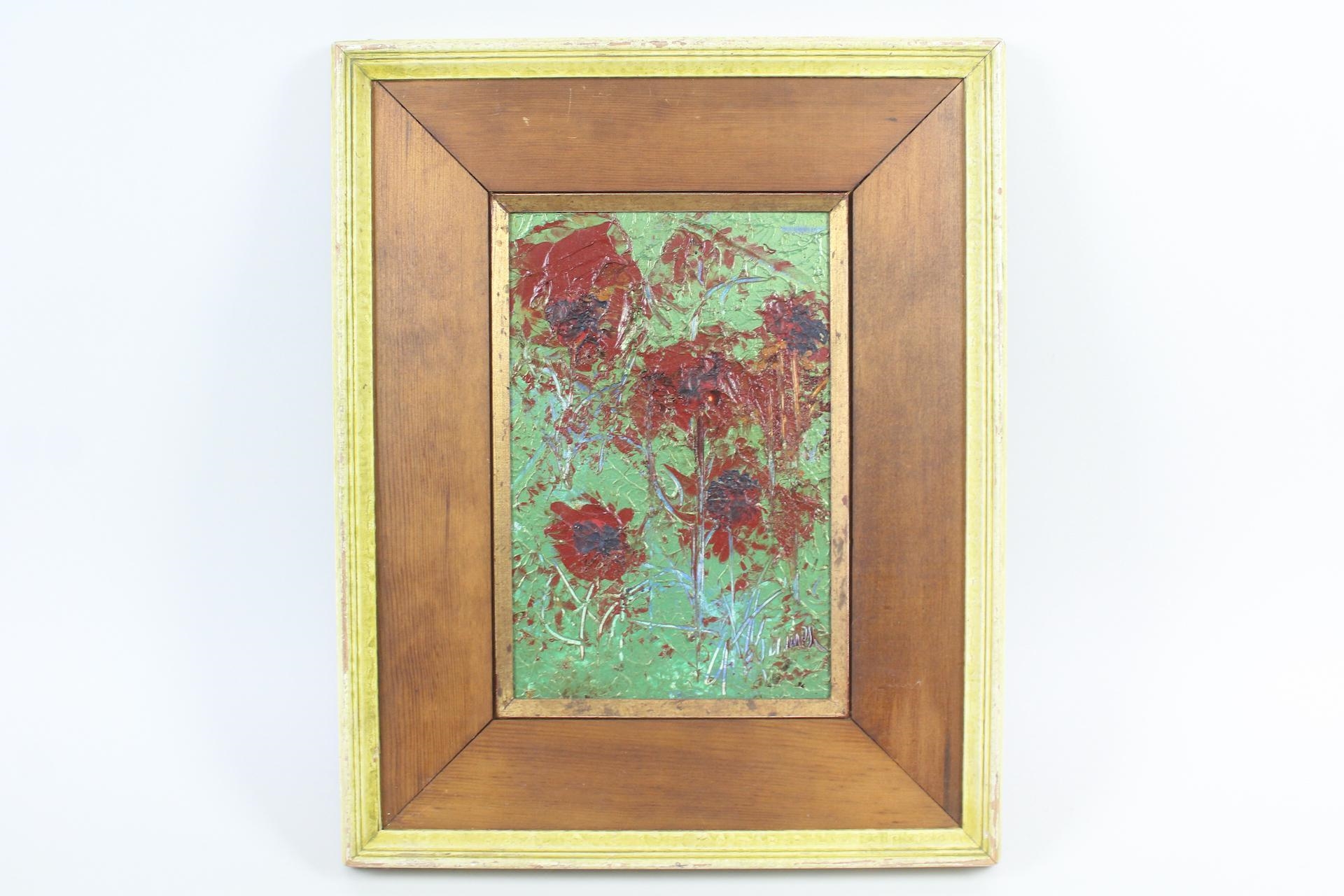 Front | Abstract Expressionist Painting of Poppies, G. Kramer | MutualArt