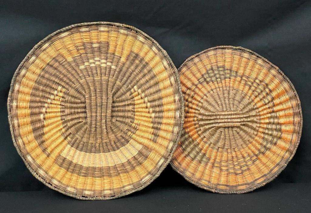 Unknown | Two Hopi Wicker Baskets (1930s) | MutualArt