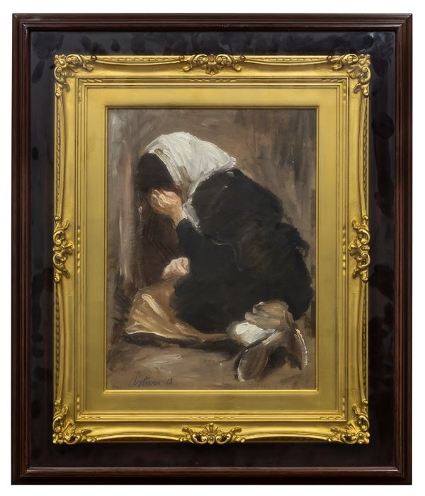 Antonio Asturi | DIPINTO L'ABBANDONATA DI ANTONIO ASTURI (1967) | MutualArt