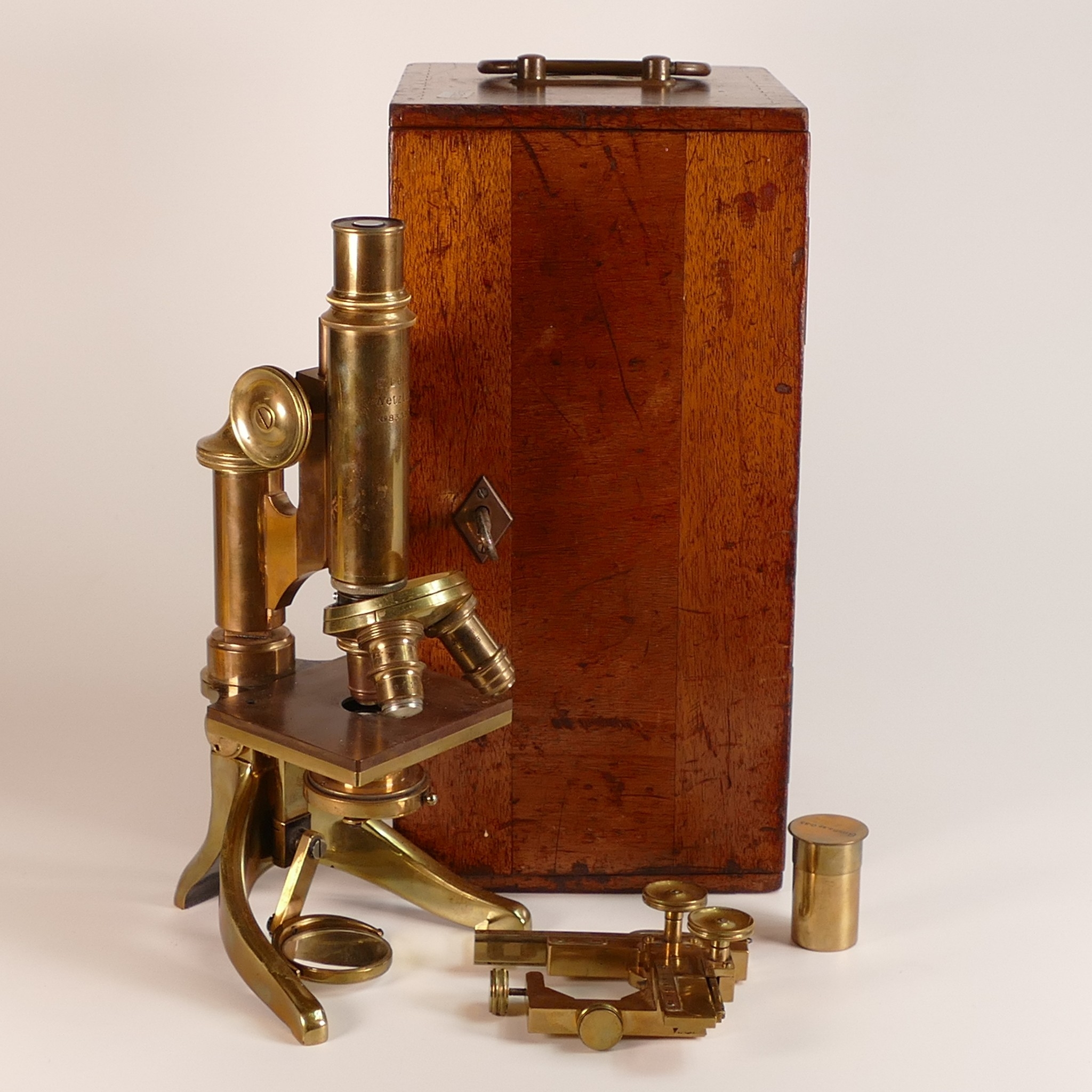 J. Baker | 19th century brass microscope by E Leitz Wetzlar no 83393 ...