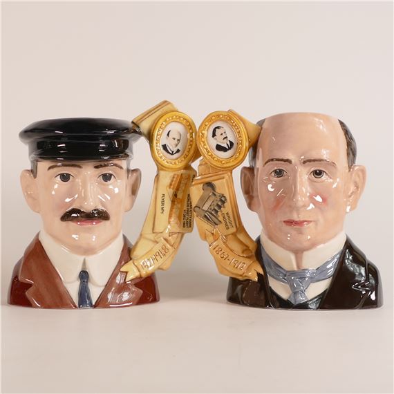 Wright Brothers | Two Royal Doulton large character jugs The Wright Brothers: Comprising Wilbur ...