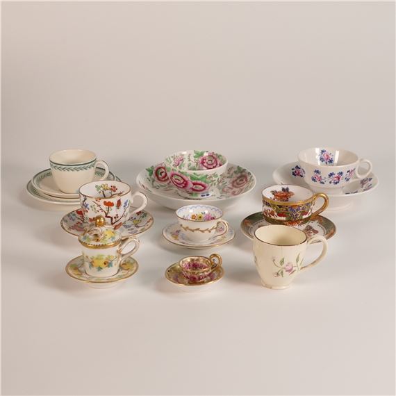 Coalport | Nine 19th and early 20th century porcelain miniatures ...