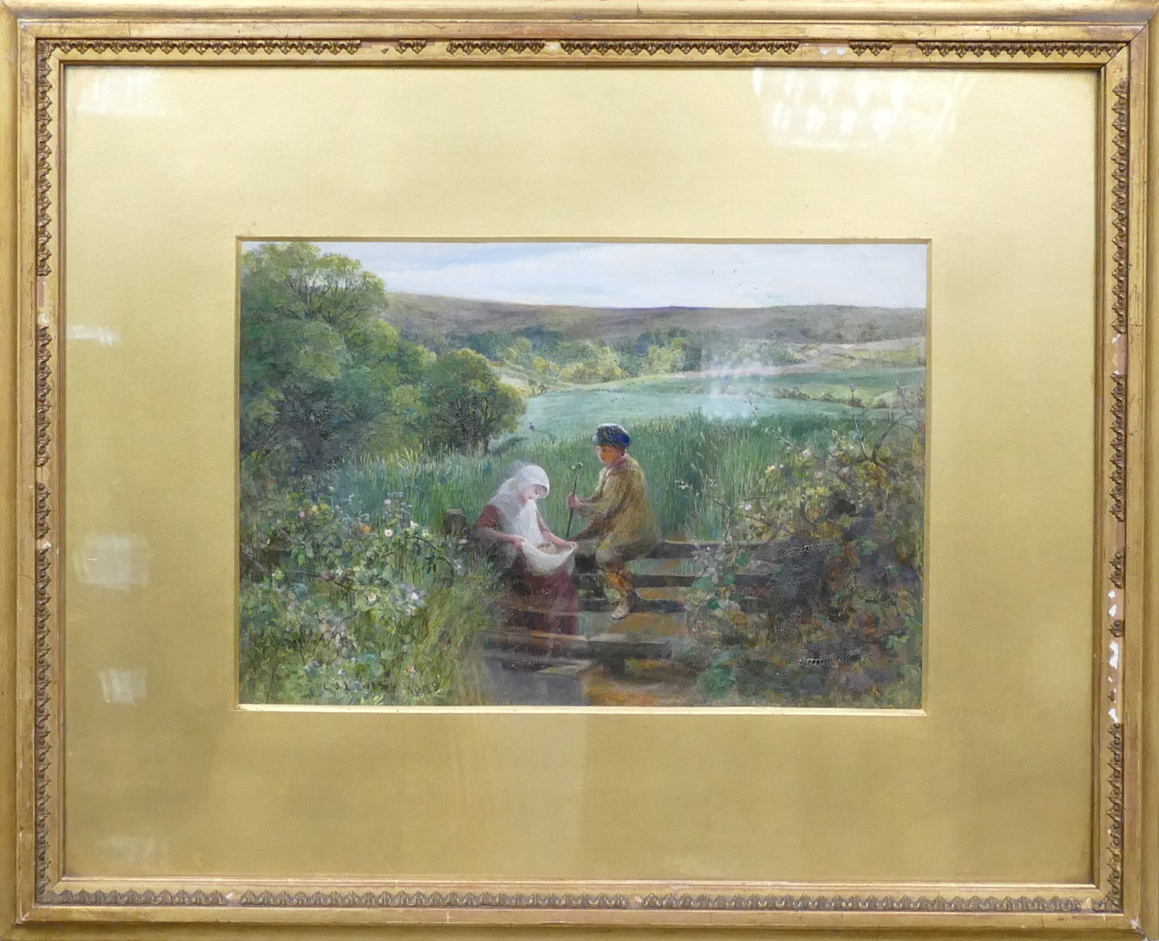 Charles James Lewis | Gilt type framed oil painting signed C.J. Lewis ...