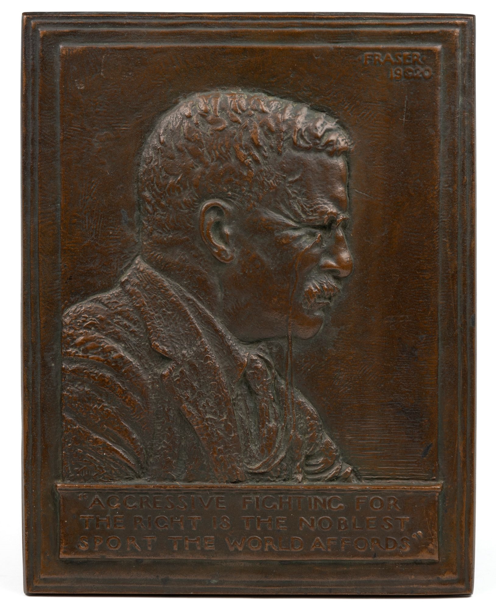 James Earle Fraser | THEODORE ROOSEVELT MEMORIAL WALL PLAQUE (Circa ...