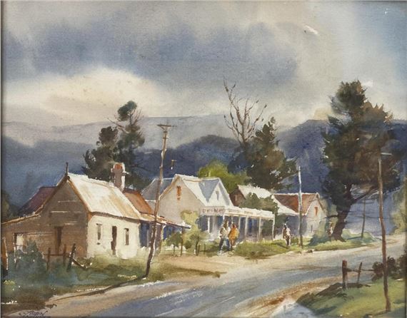 Alison Faulkner | Village Street Scene | MutualArt