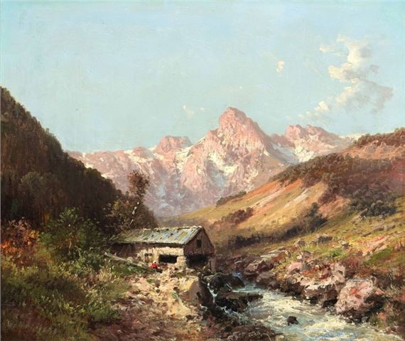 Alfred Godchaux | Mountain landscape | MutualArt