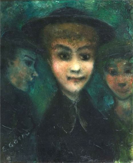 Edouard Joseph Goerg | The ing school on a forest walk (1950) | MutualArt