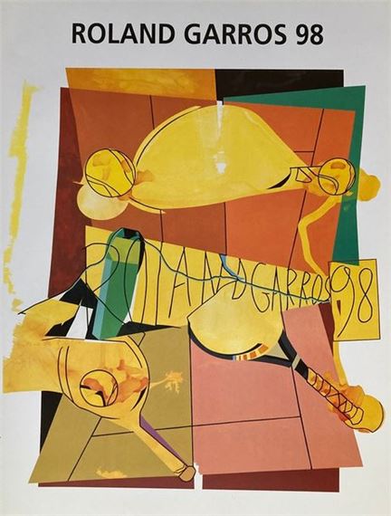 Hervé Télémaque | Hervé Télémaque Original poster, Roland Garros (1998 ...
