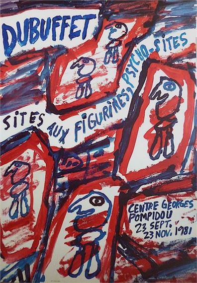 Jean Dubuffet | DUBUFFET Jean Original poster Centre Pompidou (1981 ...
