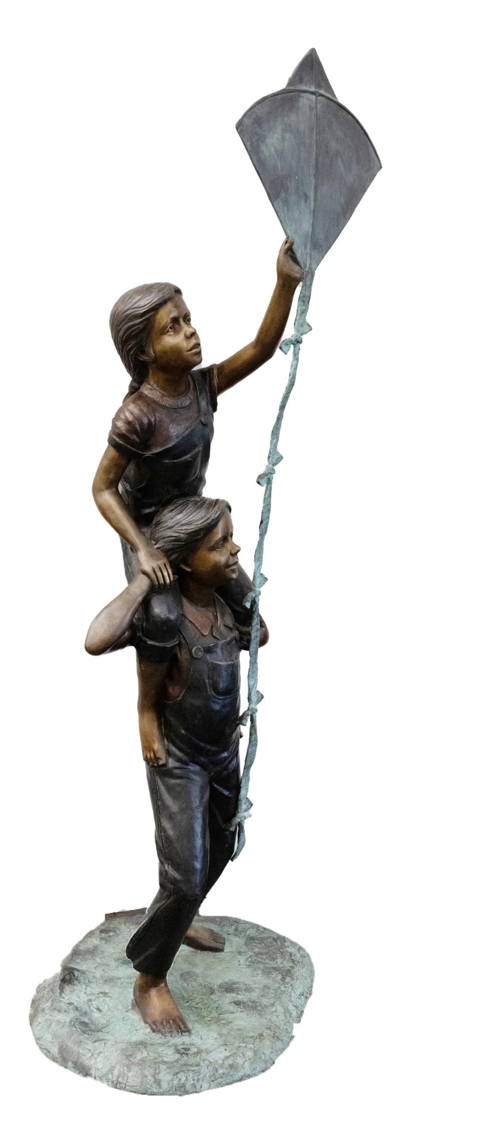 Paul Barton | Boy And Girl With Kite Statue | MutualArt