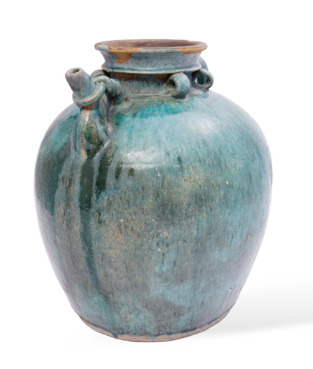 Green | Chinese Martaban Son Dynasty Style Green Glazed Stoneware Wine ...
