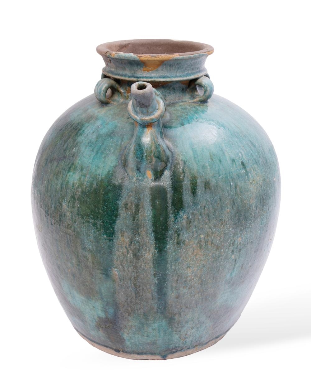 Green | Chinese Martaban Son Dynasty Style Green Glazed Stoneware Wine ...