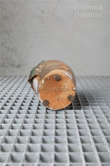 Alain GIREL | Alain GIREL (1945-2001) Stoneware ovoid vase with relief ...