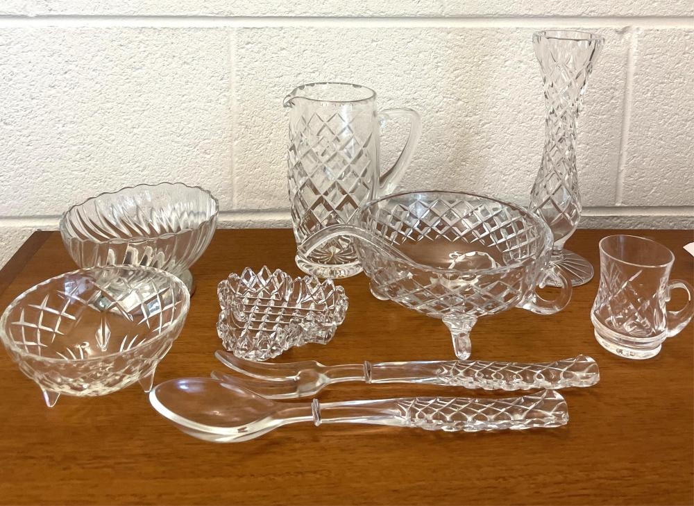 Large | A Large Collection of Cut Crystal including Serving Bowls ...