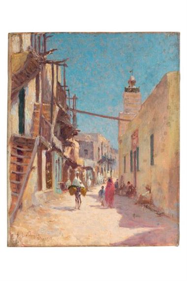 Alexis Auguste Delahogue | Caravan in the desert | MutualArt