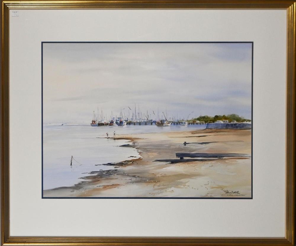 Robert Thomas Miller | KIDS AT THE BEACH - LAKES ENTRANCE | MutualArt