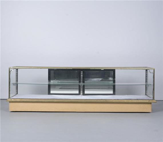 Large | A LARGE EARLY 20th CENTURY BRASS-BOUND GLAZED COUNTER-TOP ...