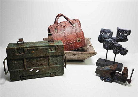 Large | Collection of large interesting items incl. lawn balls bag ...