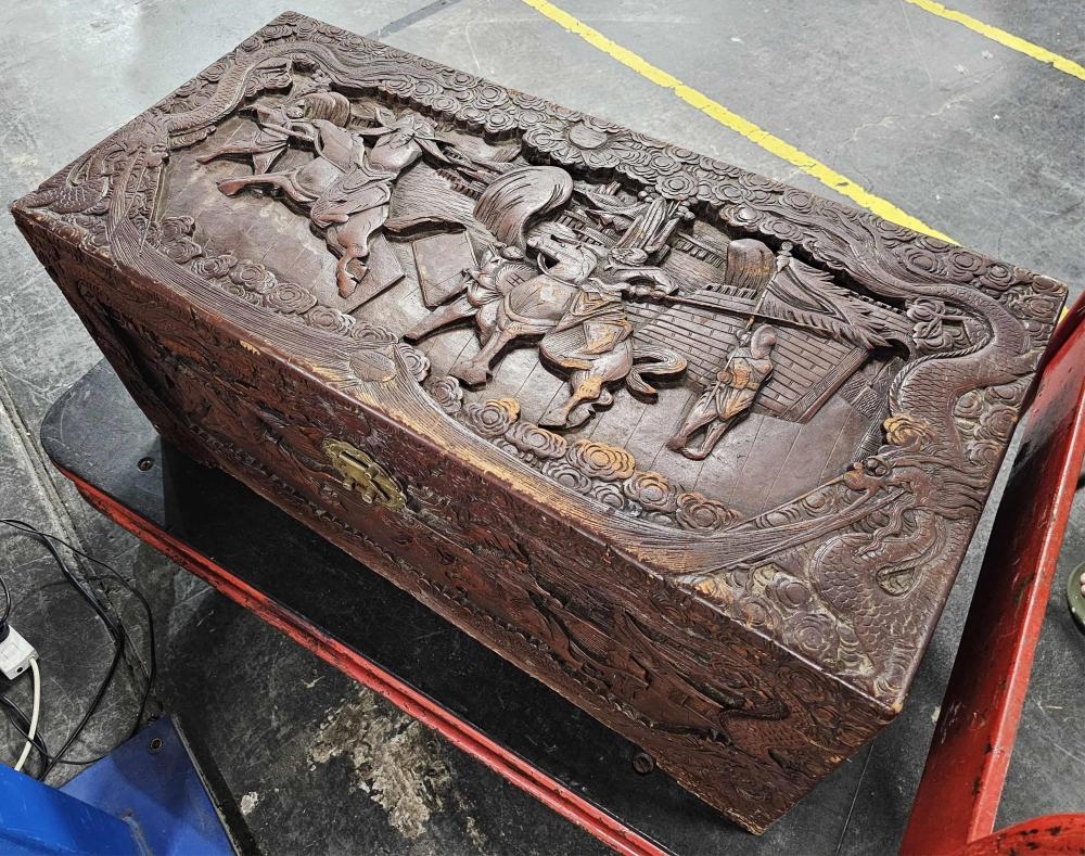 Large | Large timber box with welding supplies | MutualArt